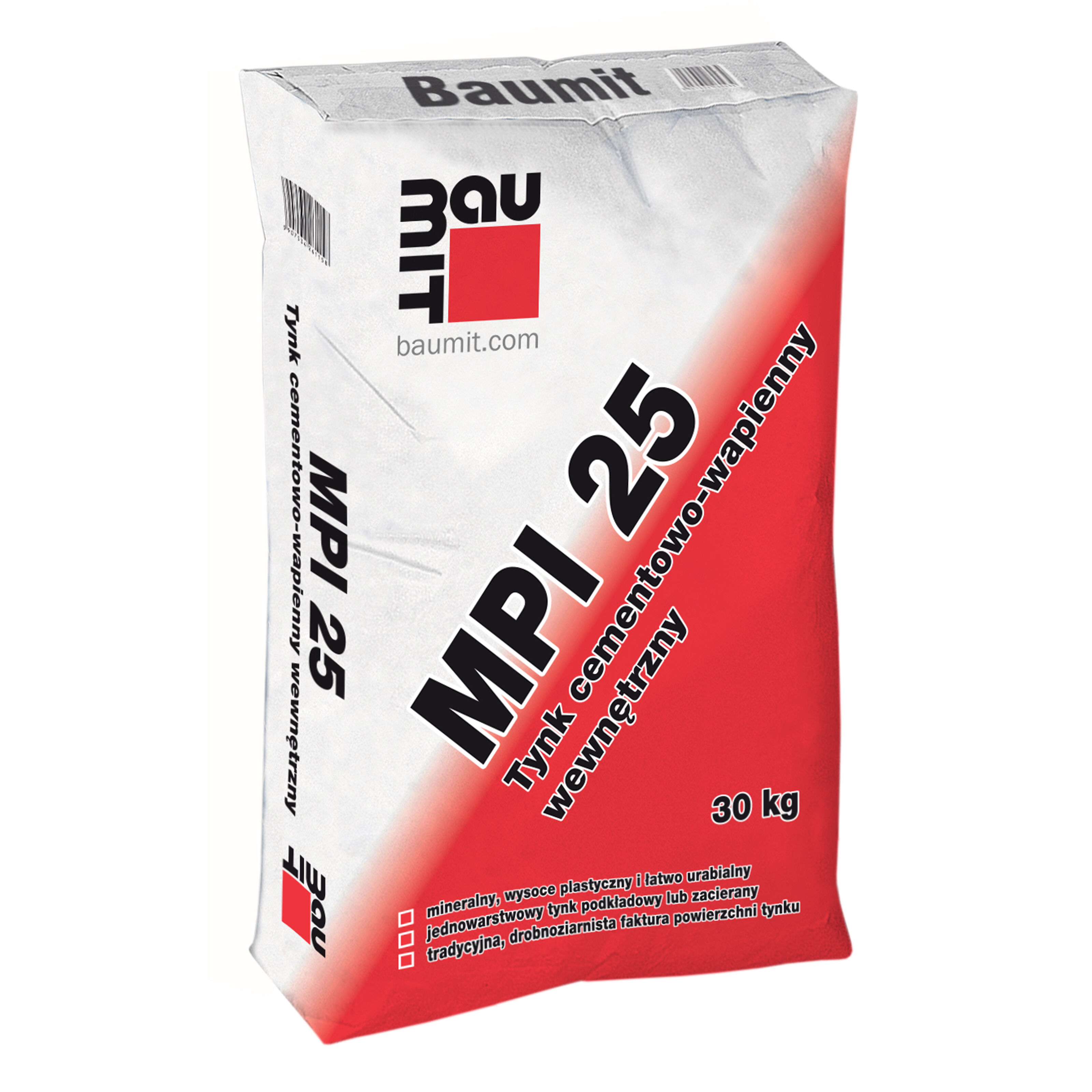 Tynk cementowo-wapienny maszynowy - MPI 25 - 30 kg BAUMIT - Bricomarche.pl