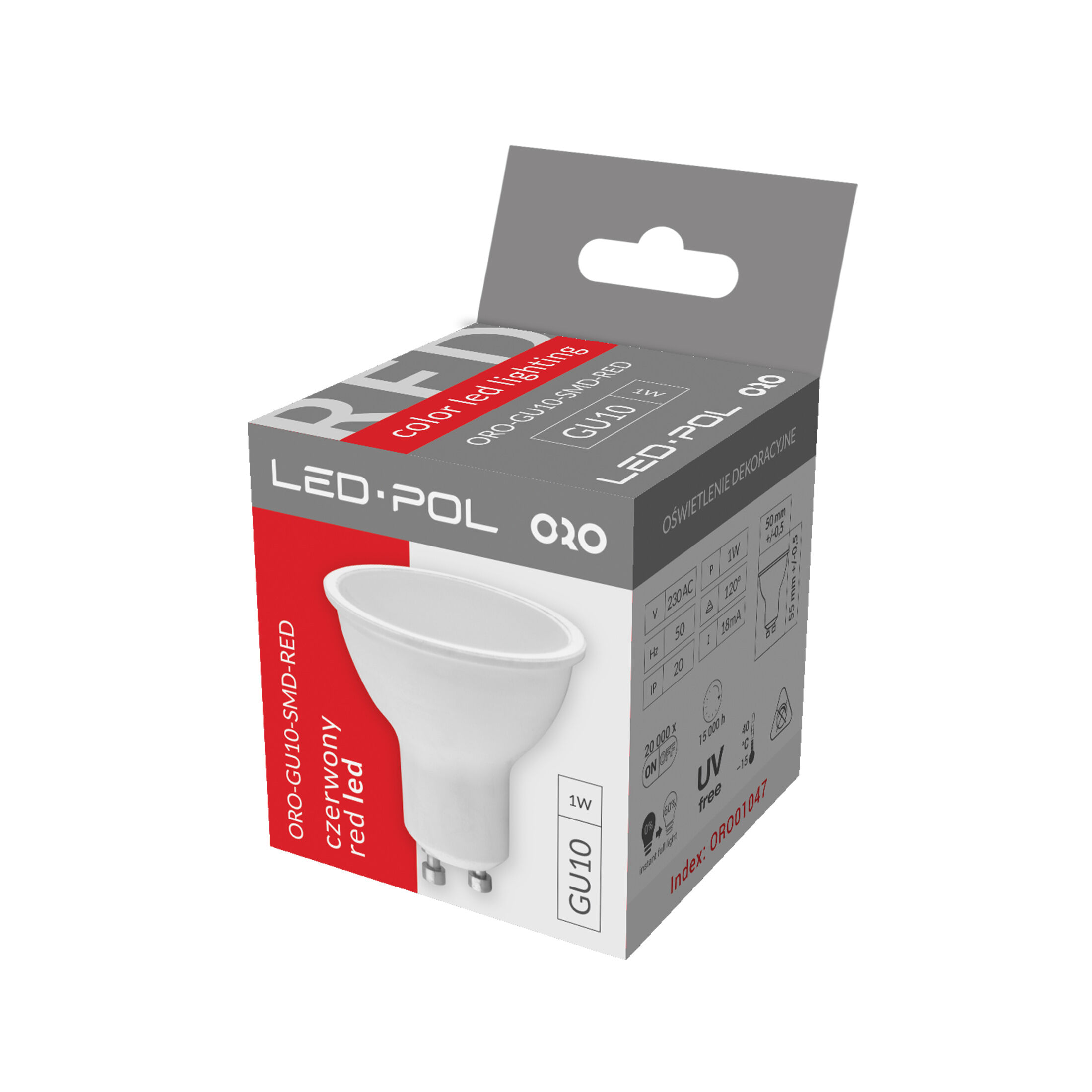 Żarówka LED ORO-GU10-SMD-RED - Bricomarche.pl